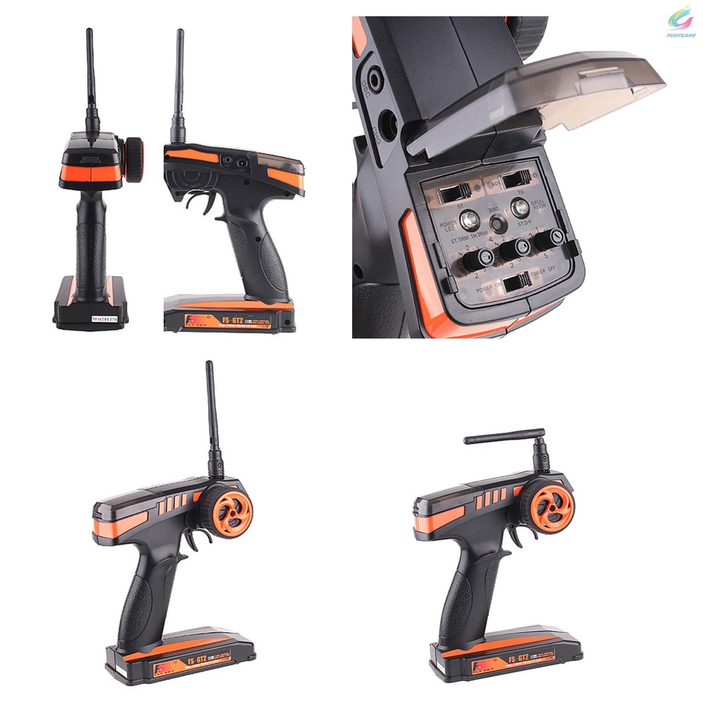 Flysky Fs-Gt2 2.4G เครื่องส่งสัญญาณวิทยุ & ตัวรับสัญญาณสําหรับ Rc Car ...