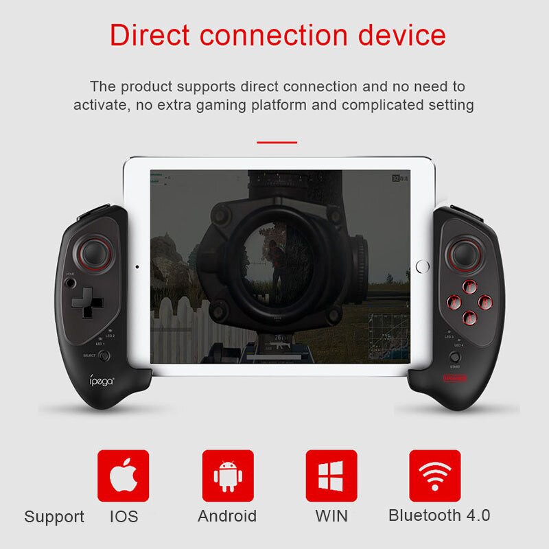 IPEGA 9083 Bluetooth Wireless Joystick PUBG Controller Joystick For iOS ...