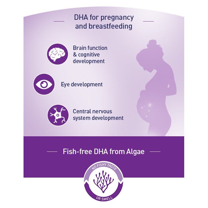 Elevit DHA Choline (สูตรใหม่ล่าสุด) Prenatal Oil Brain Baby Support ดี ...