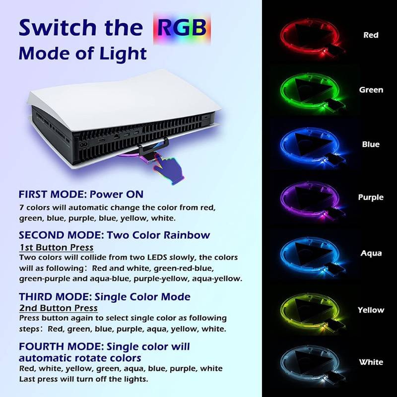 PS5ฐานวางเครื่องPS5 RGB led lights PS5 Shining Base สินค้าพร้อมส่งจาก ...