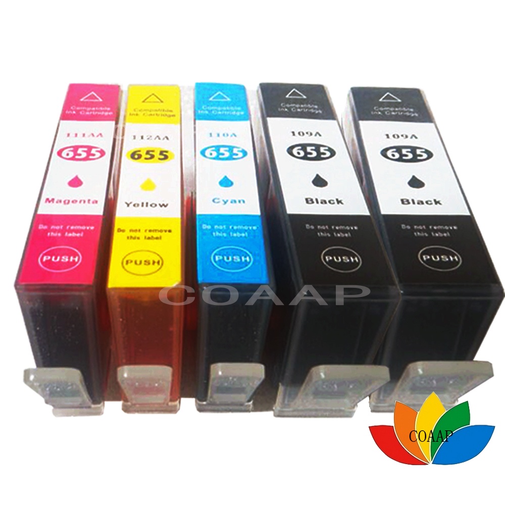 5PKPrinter Cartridge for Compatible HP 655 655XL Deskjet 4615 3520 3525 ...