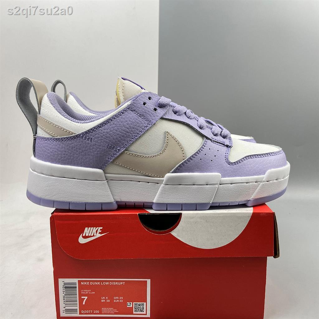 NK Dunk Low Disrupt White/Desert Sand-Ghost รองเท้าผ้าใบสำหรับสตรีและ ...