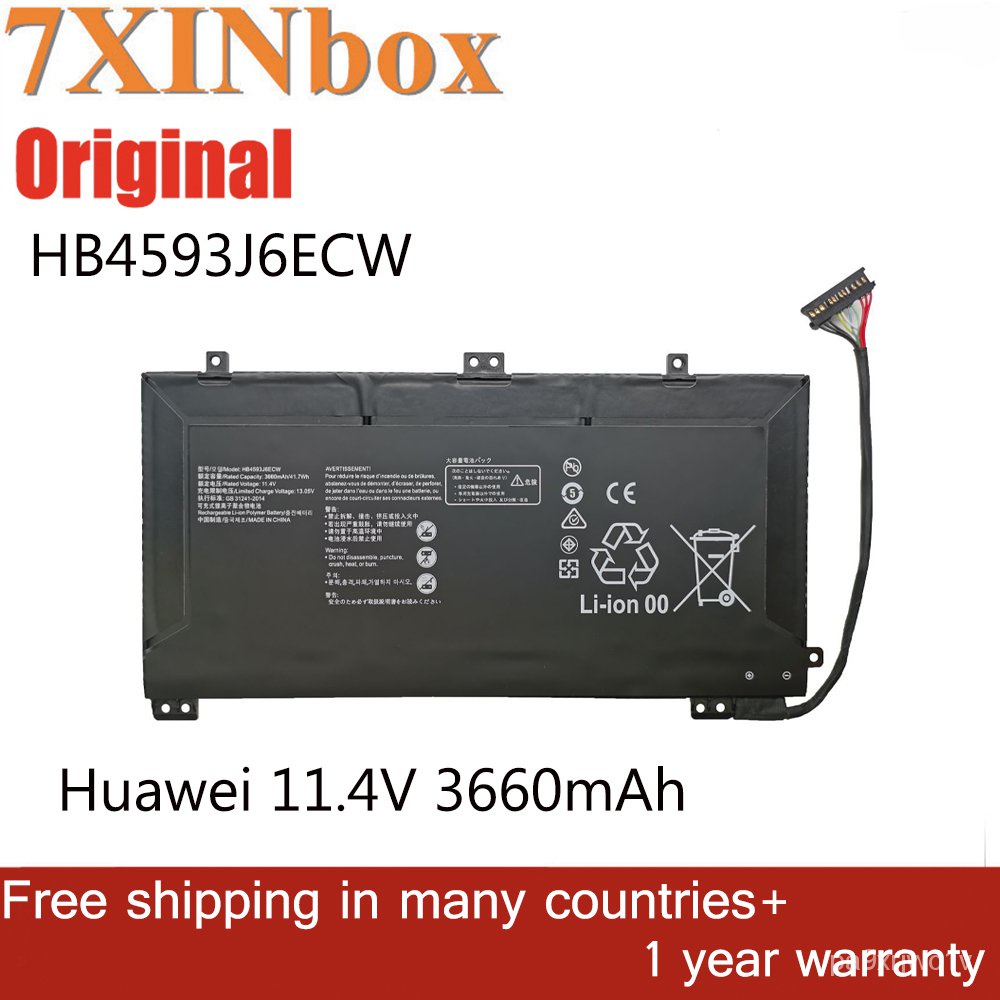 7XINbox 11.4V 3660mAh HB4593J6ECW Original Laptop Battery For Huawei ...
