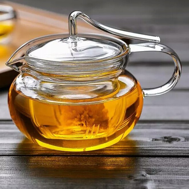 ชุดกาน้ำชาแก้วใส 450 ml. CNY 08 กาแก้ว450ml 1 ใบแก้วชาสองชั้น 6 ใบเตาอุ่น 1 ใบ ...