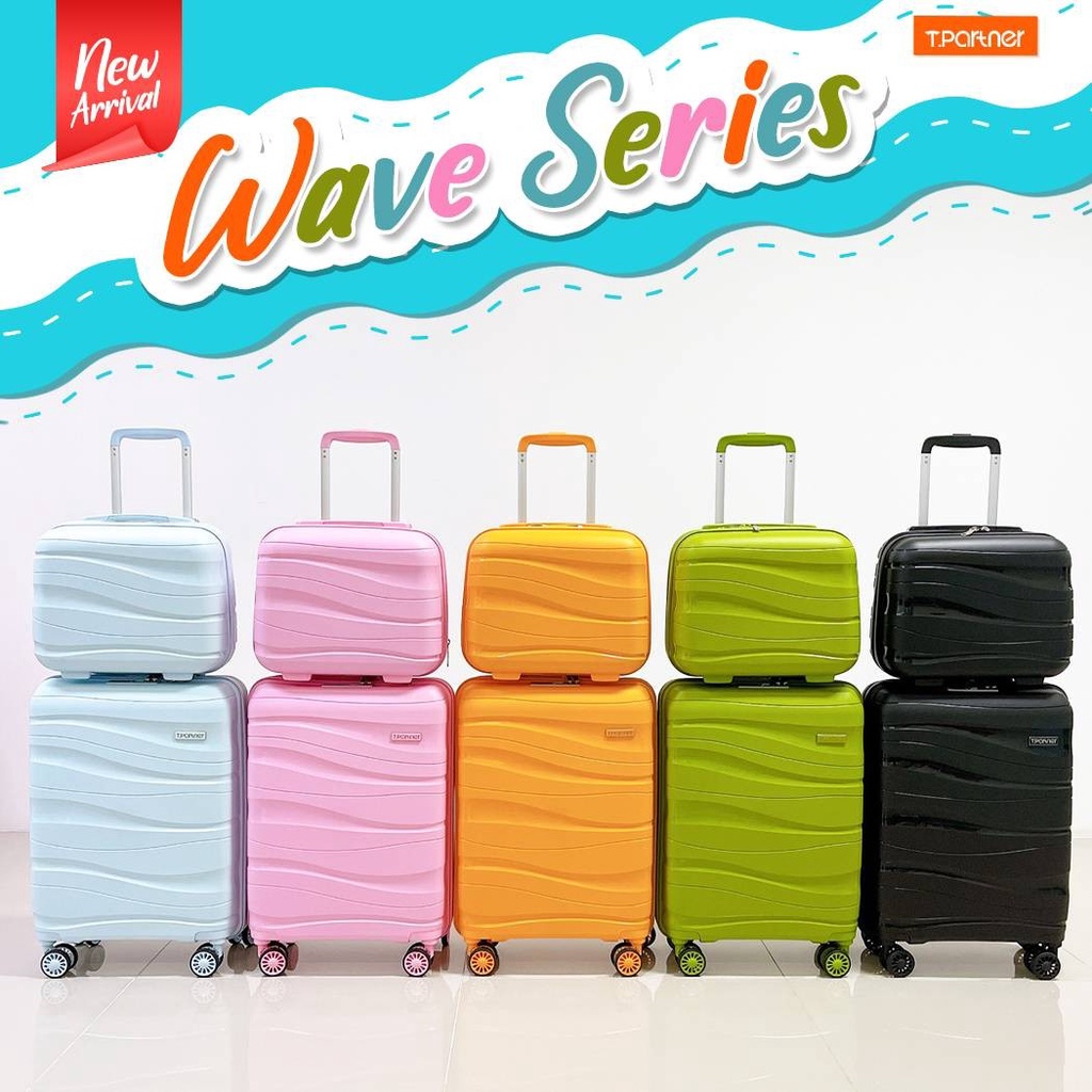 กระเป๋าเดินทาง กระเป๋าเดินทางล้อลาก Tpartner กระเป๋าเดินทางแบบซิป Wave Series กระเป๋าสำหรับ ...
