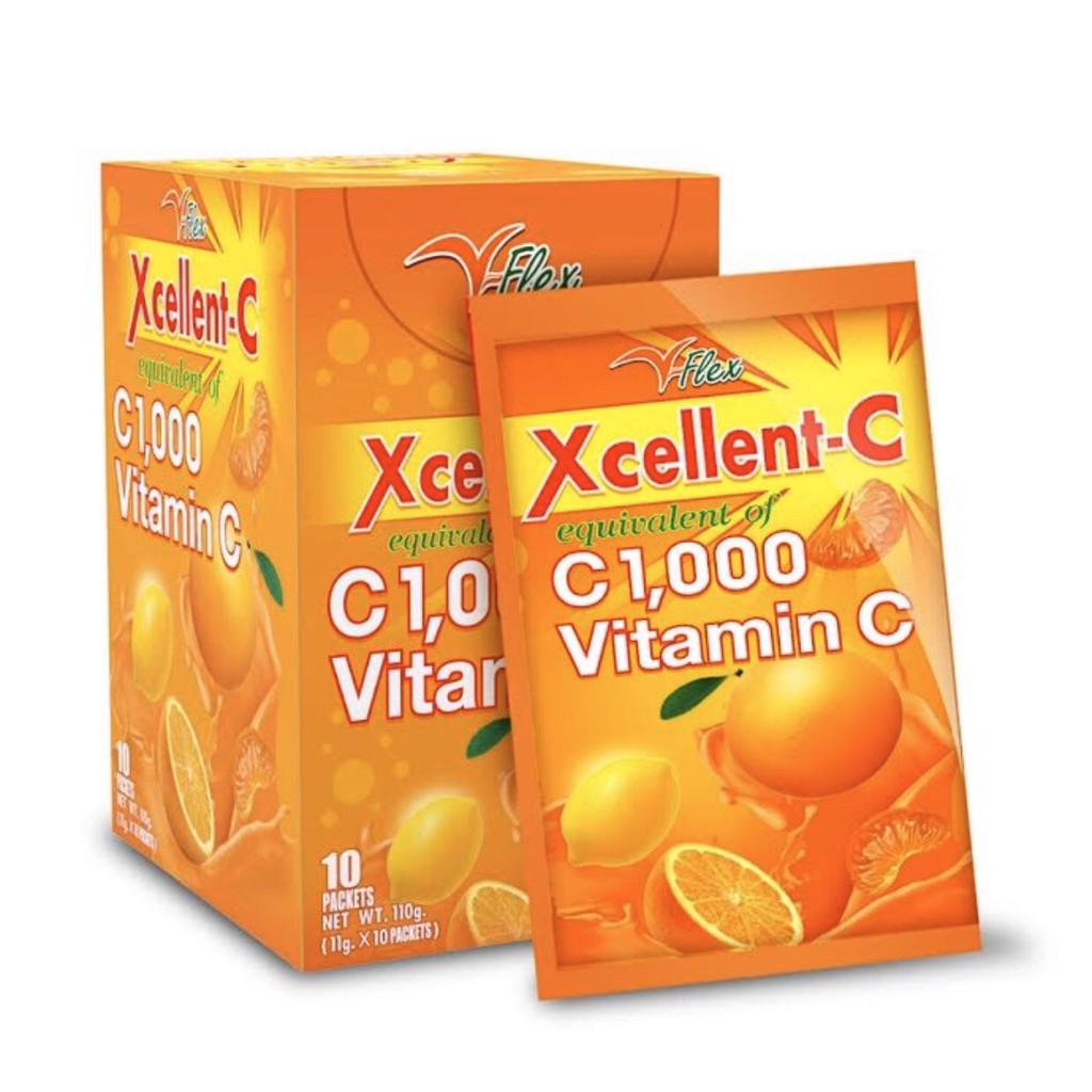 V-Flex Xcellent-C วิตามินซีแบบซอง 10ซอง1กล่อง - udomphol.pharmacy ...