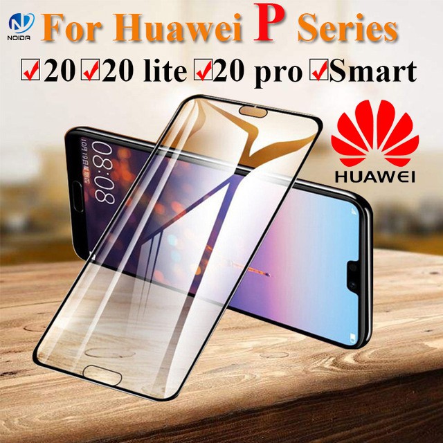 สีดำ Huawei P8 P9 P10 P20 P30 P40 P50 Lite E 2017 Pro plus เต็มจอ ฟิล์ม ขอบโค้ง ขอบโค้ง ไม่ดันเค ...