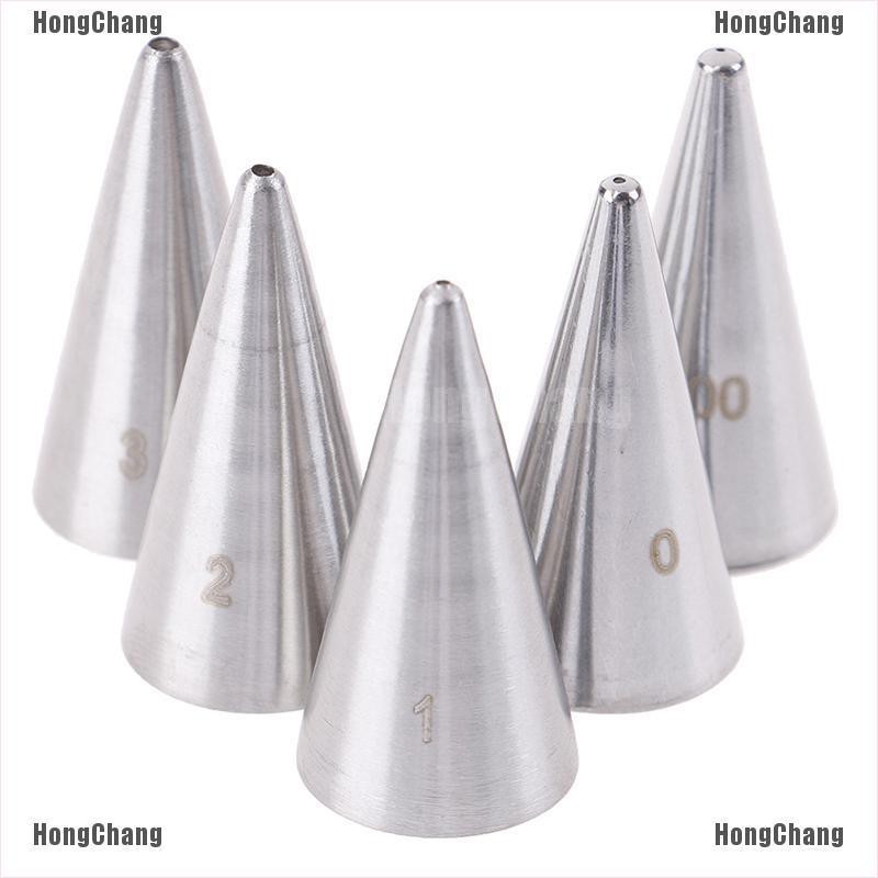[LHGC] 5Pcs Round Fine Hole Icing Piping Nozzles Cream Tips Decorating ...