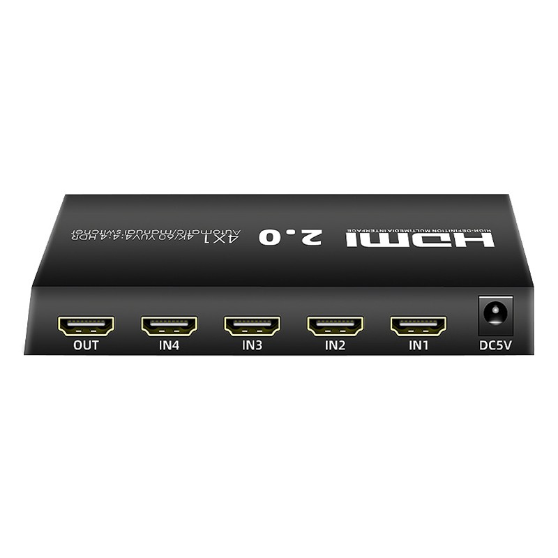 4X1 Hdmi Switch 4K 60 Hz 4 พอร์ต Hdmi กล่องสวิตช์พร้อมตัวรับสัญญาณ Ir ...