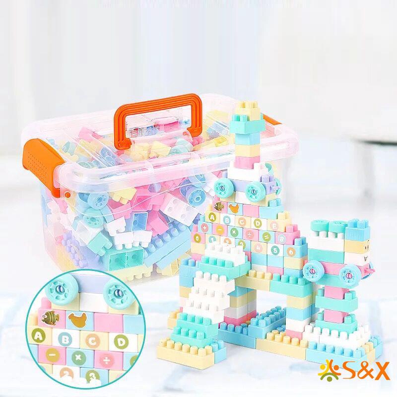 S&X100Pcs/Set Baby Early Education Plastics Large Particles DIY ...