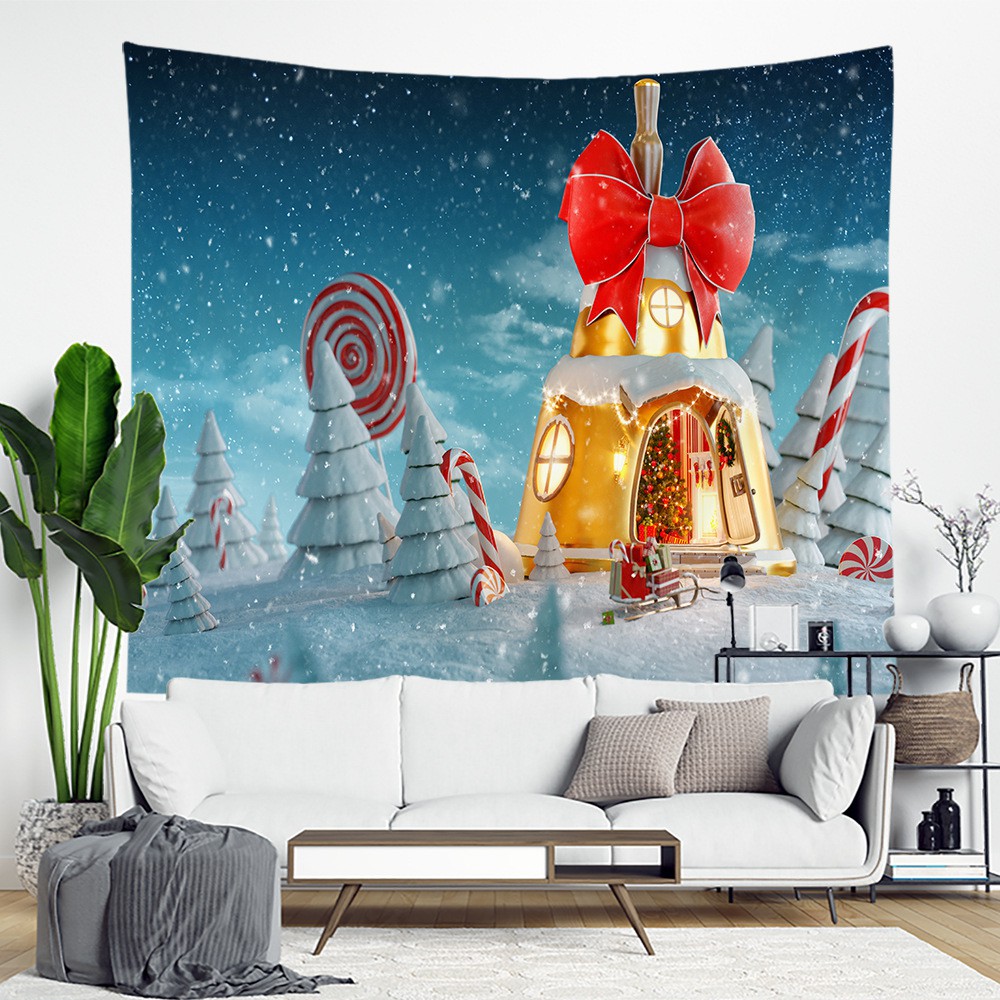 Amazon cross-border Christmas hanging cloth custom ห้องนั่งเล่น ห้องนอน ...