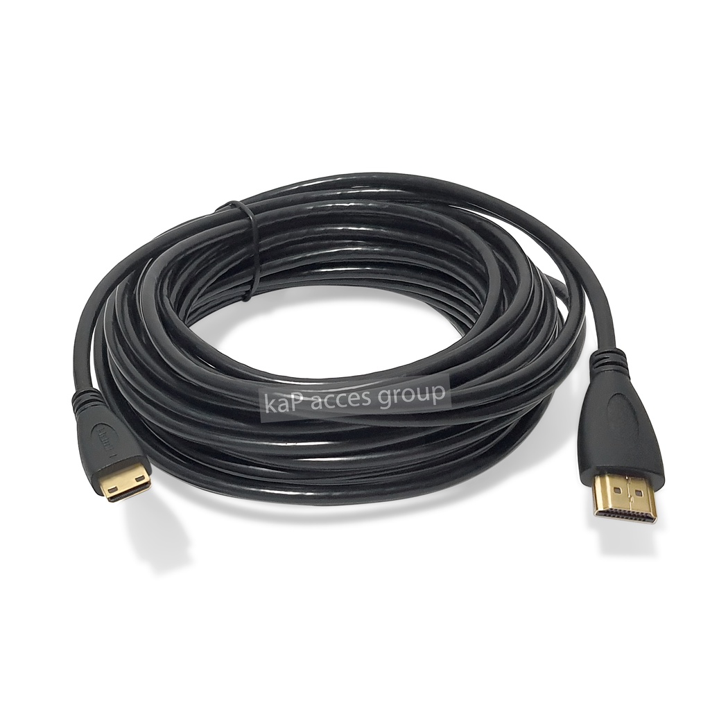 สายสัญญาณมินิเอสดีเอ็มไอ HDMI to Mini HDMI ต่อกล้อง CAMERA DSLR เข้าจอ ...