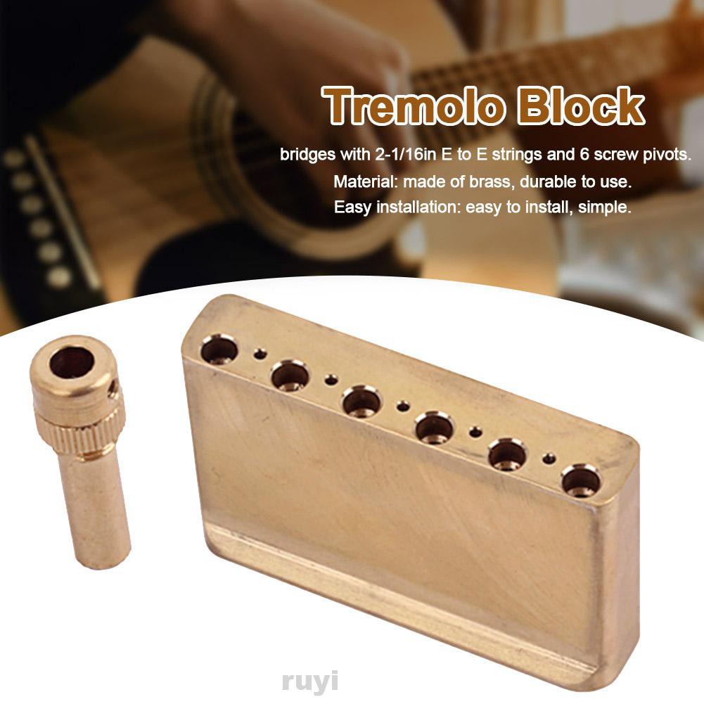 Brass DIY Musical Instrument Easy Install Bridge 63mm Electric Guitar ...