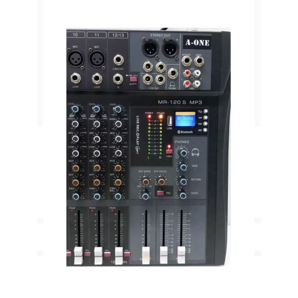 สเตอรีโอมิกซ์เซอร์ 12 ช่อง MONO รองรับ USB BLUETOOTH MP 3 รุ่น MR-120S - bozhishop - ThaiPick