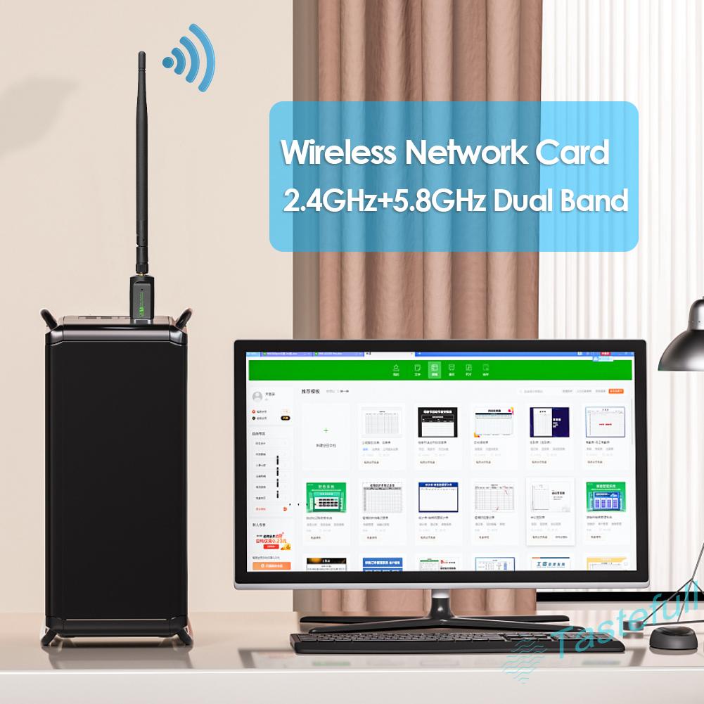 Ttf อะแดปเตอร์การ์ดเครือข่ายไร้สาย 600Mbps Usb Wifi Adapter Lan พร้อม ...