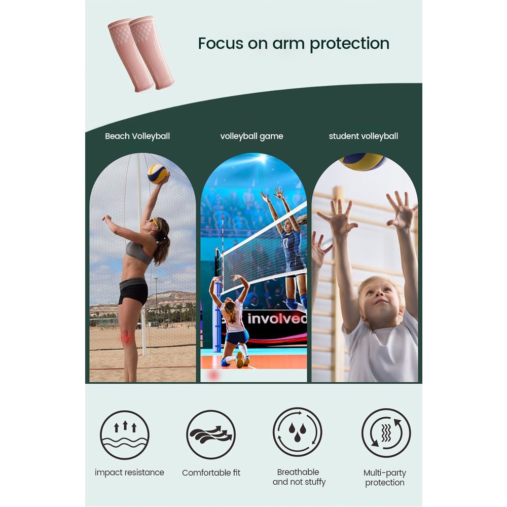 2PC Volleyball Protector Arm Sleeves Sports Wristbands Forearm ...