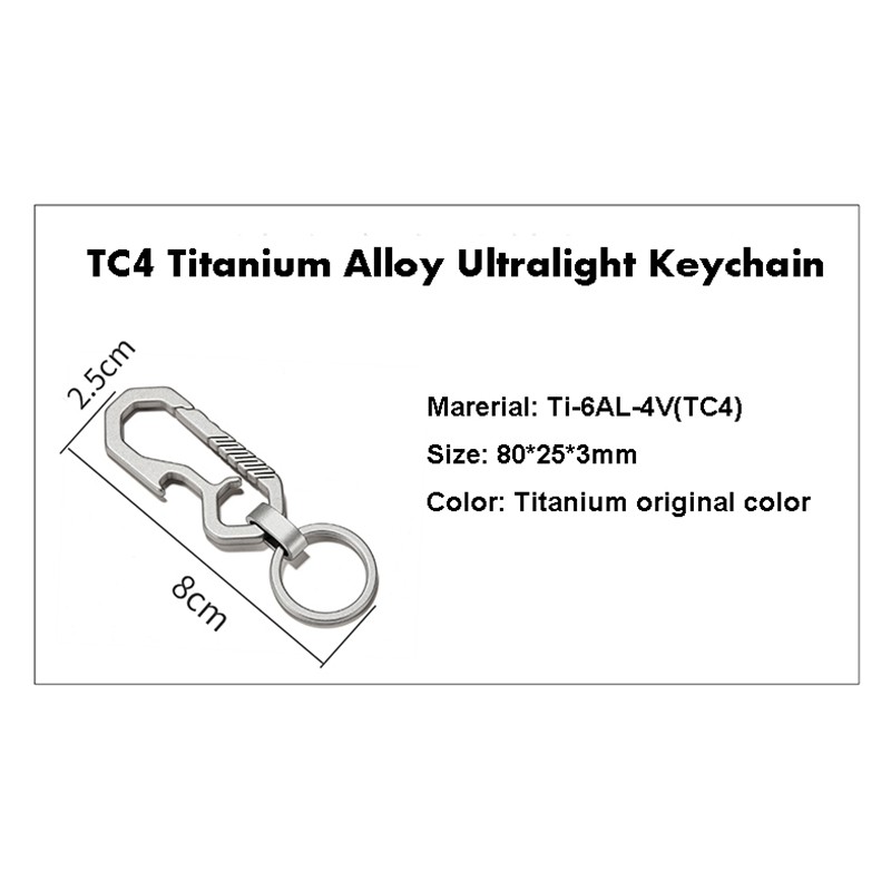 CNEDC Outdoor Creative Titanium Car Keychain Personality Multi-function ...