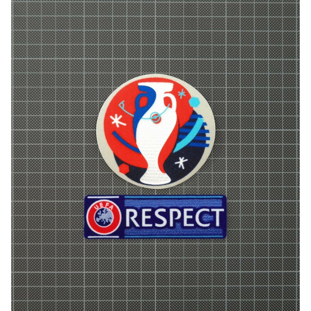 อาร์ม กำมะหยี่ Patch UEFA Euro 2016 & RESPECT Sleeve Patches Badges ...