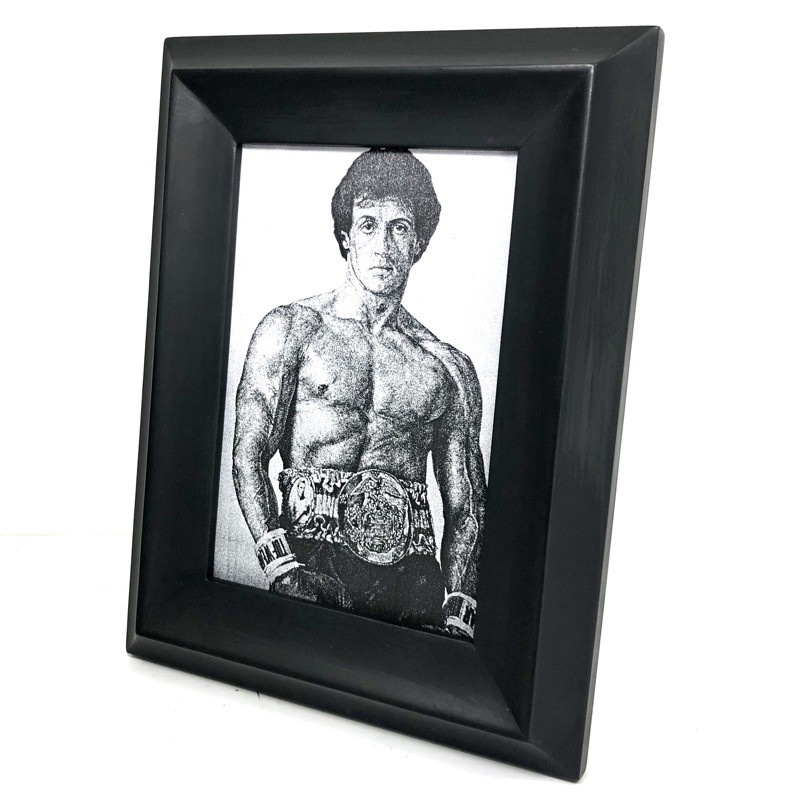 4x6" ROCKY แรมโบ้ Stallone Celebrity Rambo หิน Hollywood ไม้แท้ HIGH ...