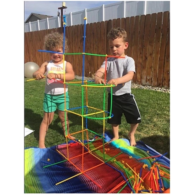 COD ตัวต่อหลอด 4D Straw Building Blocks ของเล่นเสริมพัฒนาการ มอนเตสซอรี ...