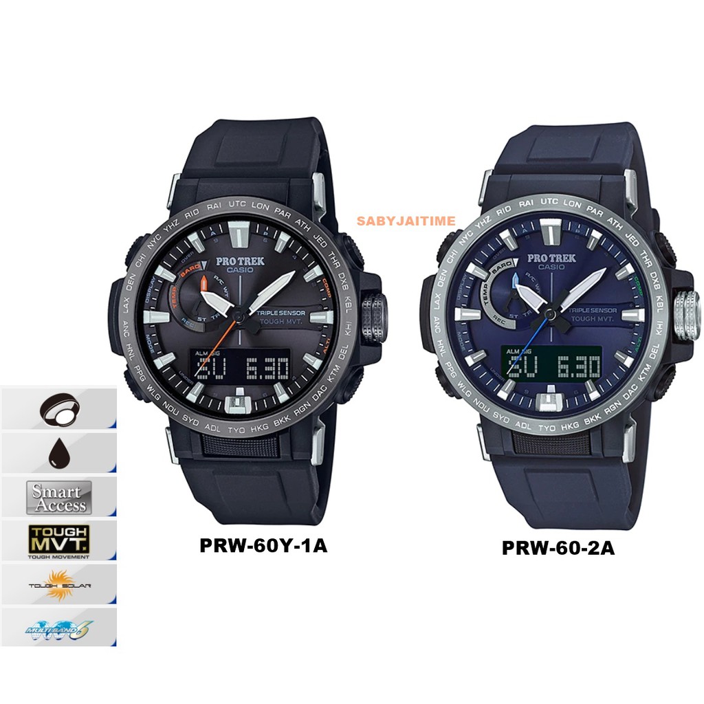 Casio Pro Trek นาฬิกาซีรีส์ Climber รุ่น PRW-60 ใหม่ PRW-60-2A PRW-60Y ...