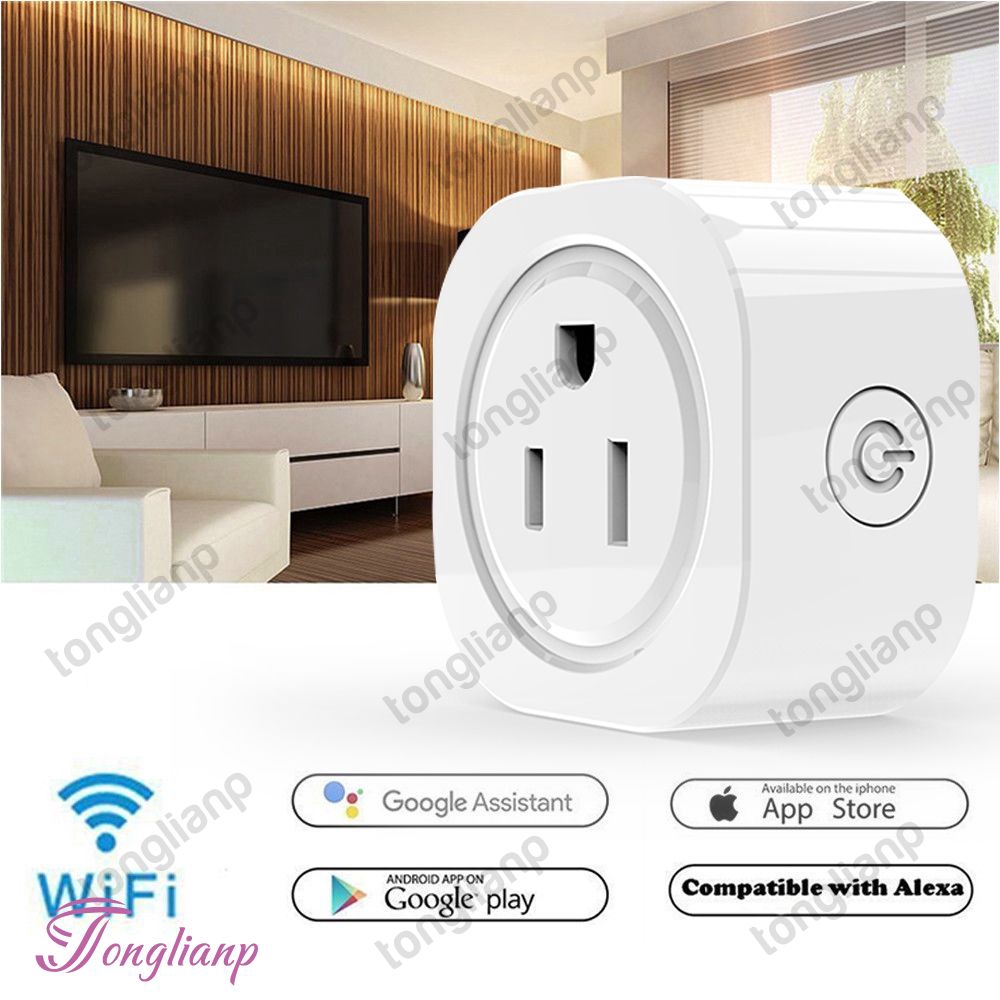 2PCS Mini Smart WiFi Socket EU Type F Remote Control by Smart Phone ...