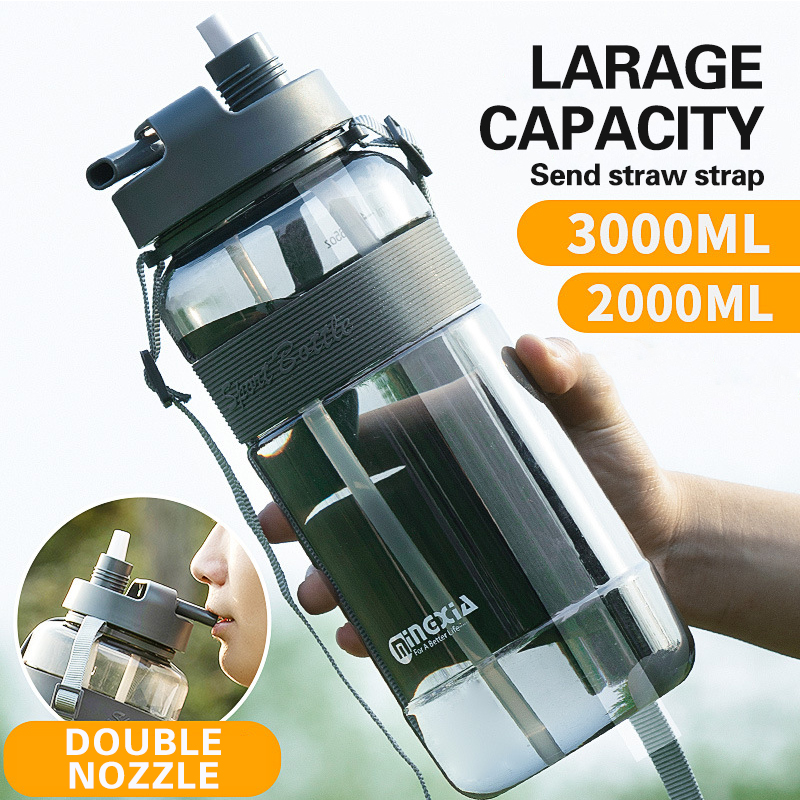 With Belt1L 2L 3L Drinking Water Bottle LeakProof Water Bottle Sports ...