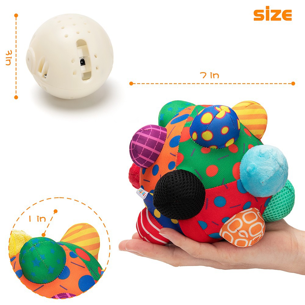 teytoy Developmental Bumpy Ball USB Charged Bouncing Crawl Ball Toys ...