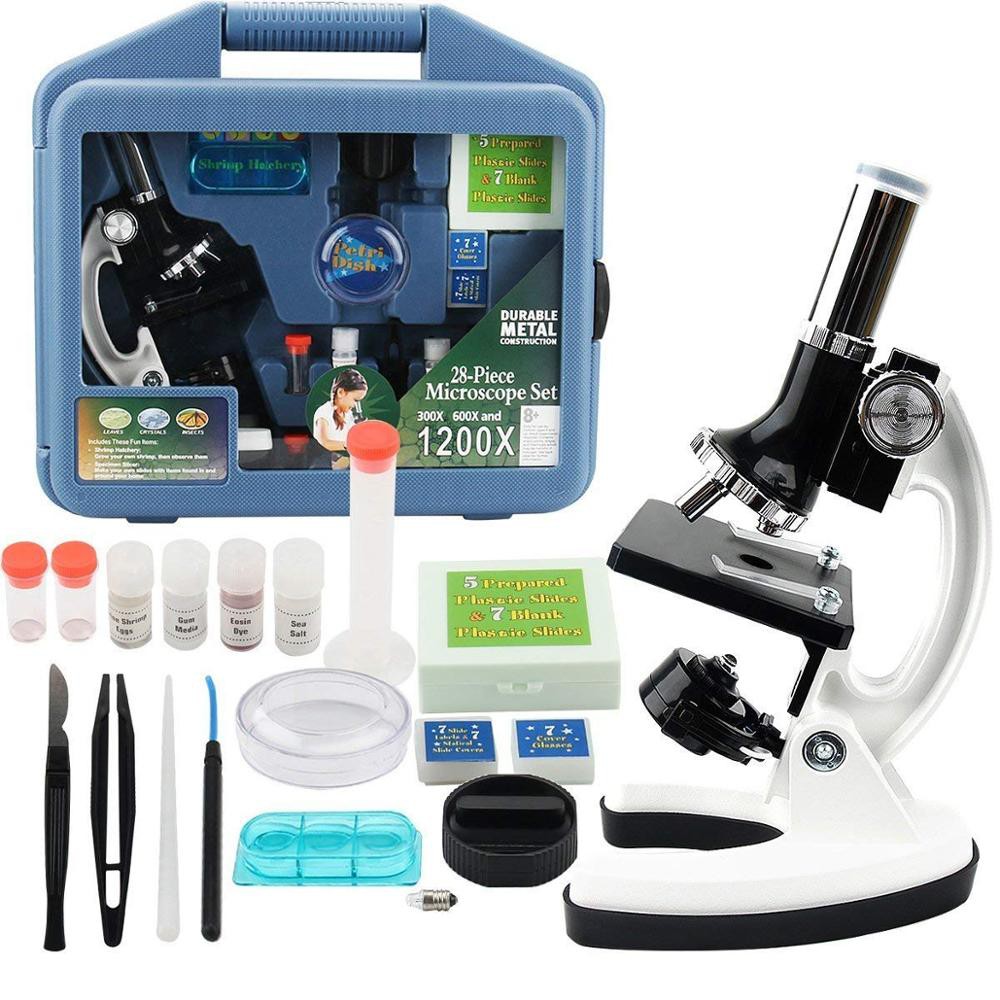 [Hot deal] Aopwell 120X-1200X 52-pcs Kids Beginner Microscope Kit with ...