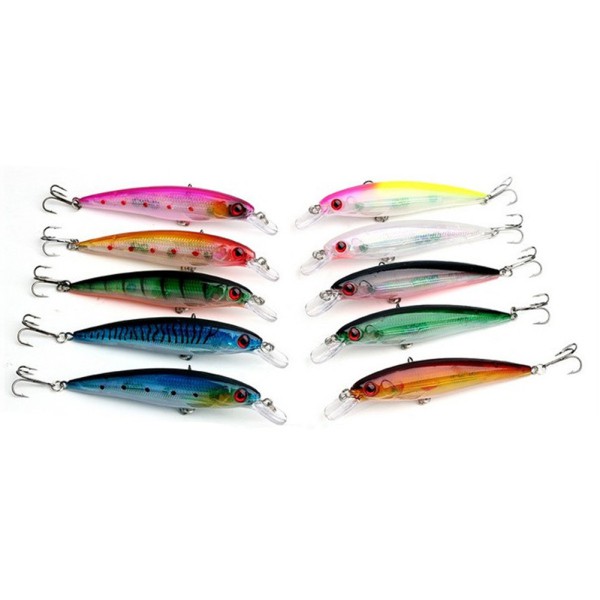 11CM/13.5G Fishing Lures Artificial Hard Baits Minnow Wobblers Crankbait 3D - meteor1.th - ThaiPick