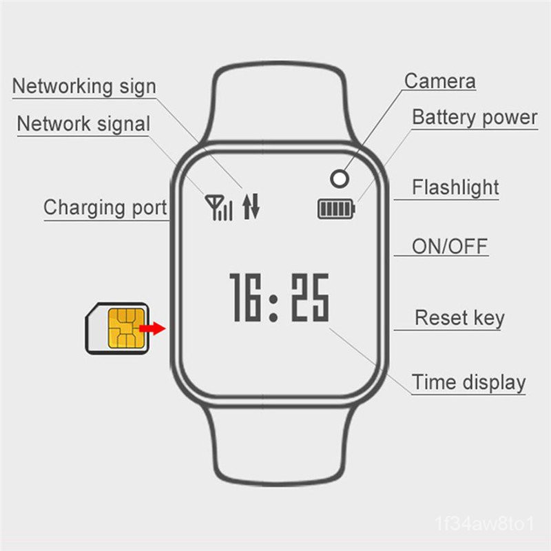 IP67 กันน้ำ Z6 เด็กเด็ก smart watch ip67 ลึกกันน้ำ 2 กรัมซิมการ์ด LBS ...