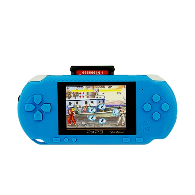 3 Inch 16 Bit PXP3 Slim Station Video Games Player Handheld Game 2pcs ...