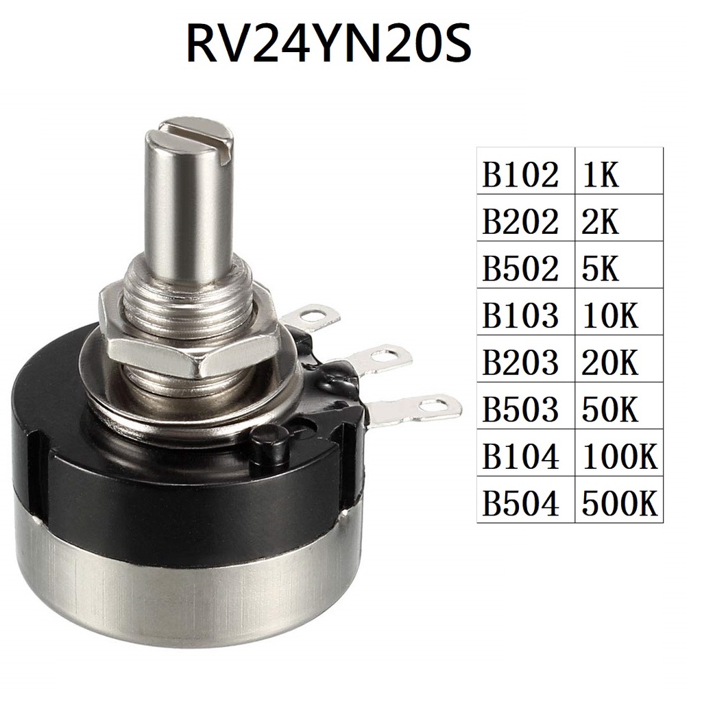 โวลุ่ม RV24YN B102(1K) / B202(2K) / B502(5K) / B103(10K) / B203(20K ...