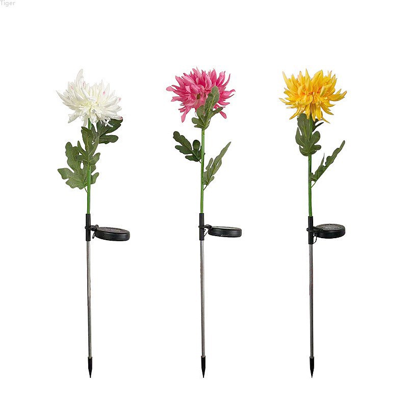 Tiger Solar Powered Chrysanthemum Stake Light for Outdoor Garden Yard ...