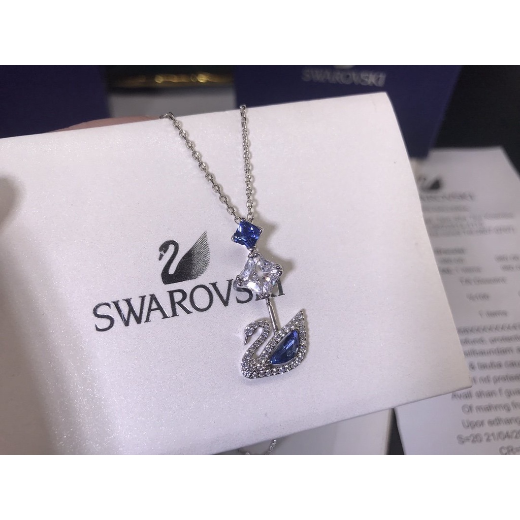 SWAROVSKI Long blue swan necklace - dennis.th - ThaiPick