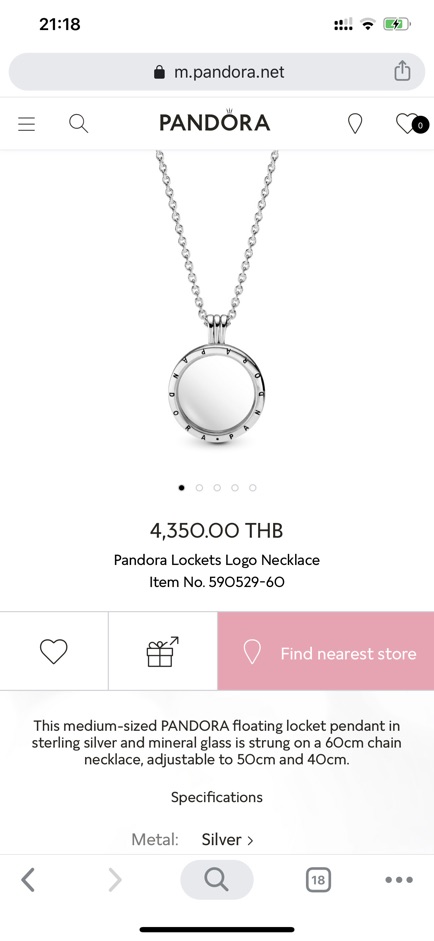 New Pandora lockets necklace with charm - taczy - ThaiPick