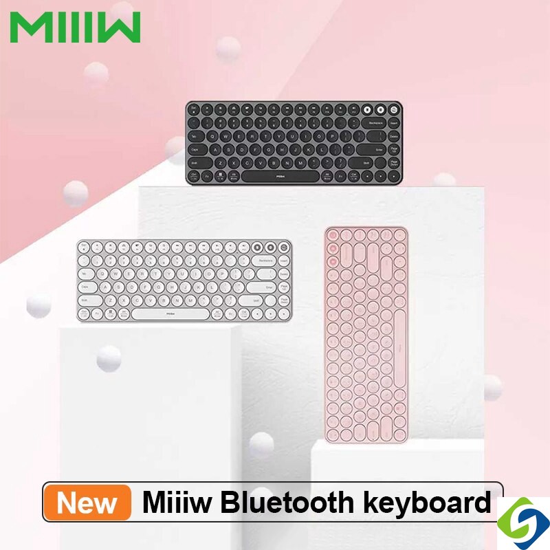 Original Miiiw แป้นพิมพ์บลูทูธไร้สาย 2 . 4 Ghz สําหรับ Windows / Mac ...
