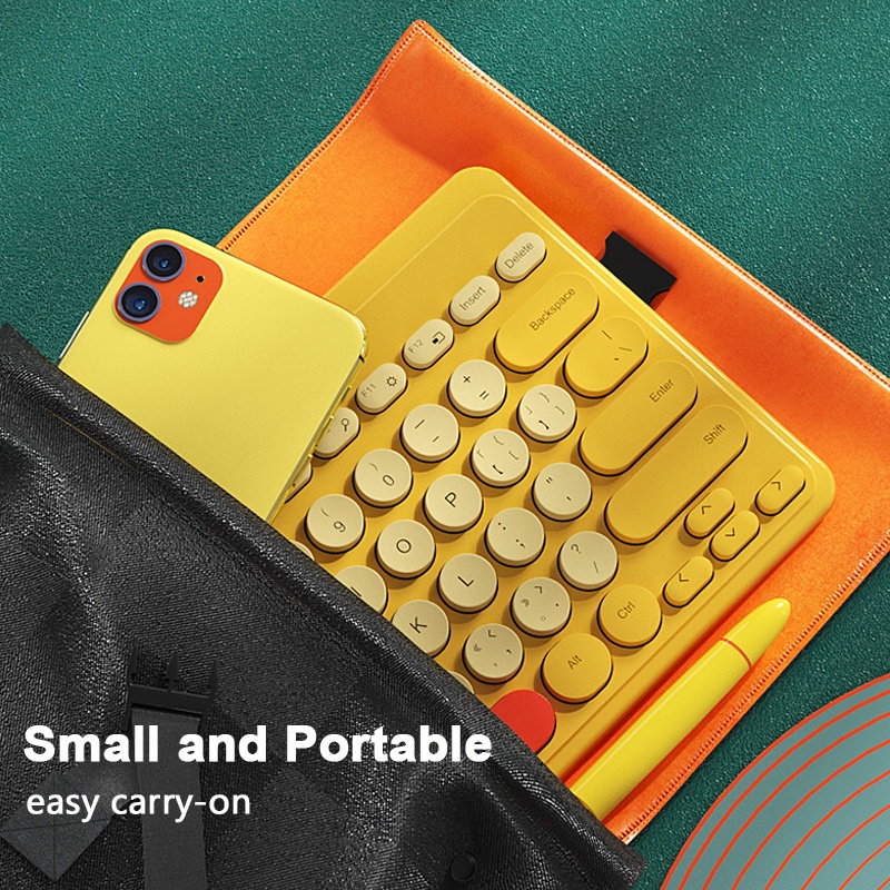 B2.4G Wireless Keyboard Mouse Set USB 79 Keycaps Mute Mini Wireless ...