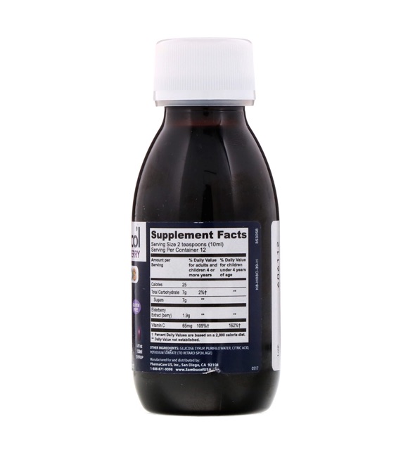 Sambucol Black Elderberr Syrup For Kids Berry Flavor ...