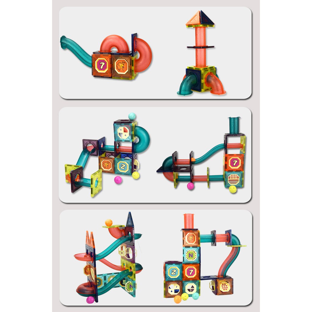 Creative Magnetic Building Blocks Toys Magnet Maze Ball Track Blocks ...