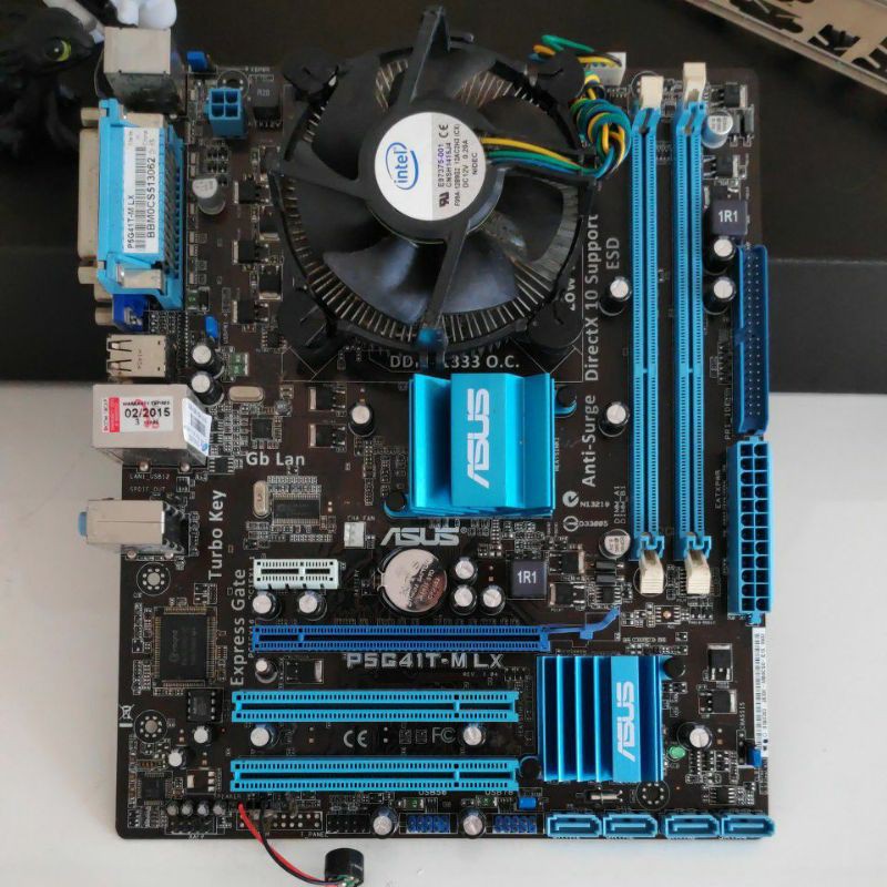เมนบอร์ด 775 Mainboard ASUS P5G41T-M LX LGA775 DDR3 + CPU + ซิงค์แท้ ...