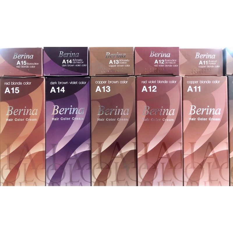 น้ำยาย้อมสีผม Berina Hair Color Cream A1-A47 สีผม ยาเปลี่ยนสีผม เบอริ ...
