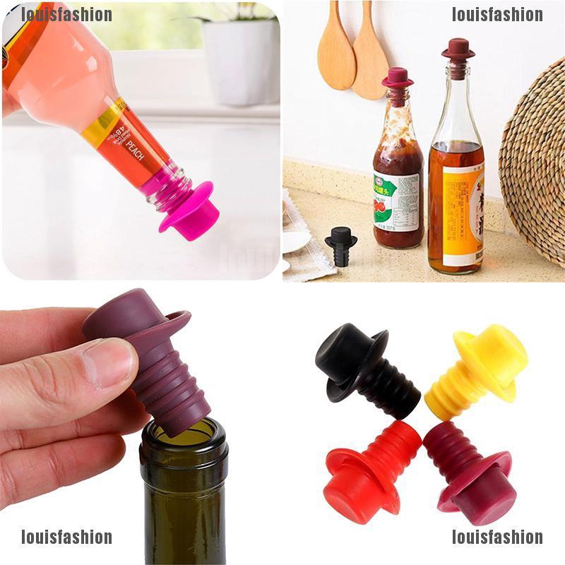 thro Sillicone Wine Stopper Champagne Top Hat Wine Bottle Stopper jelly ...