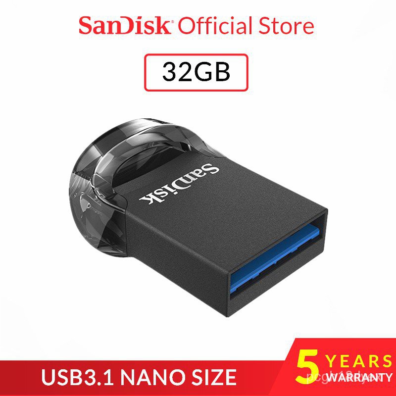 SanDisk Ultra Fit USB 3.1 Nano Flash Drive Pendrive (16GB-128GB) CZ430 ...