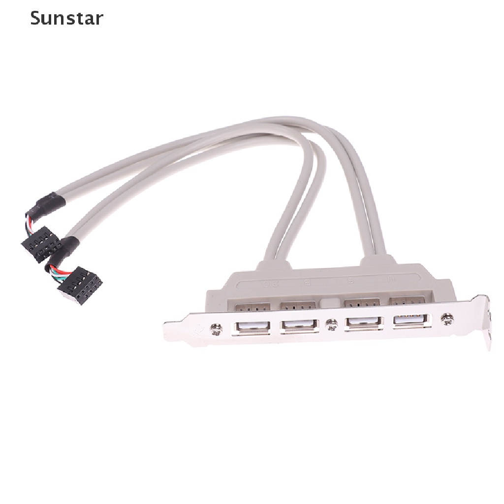 Sunstar 4 Port USB 2.0 to 9 Pin MainBoard Header Bracket Extension ...