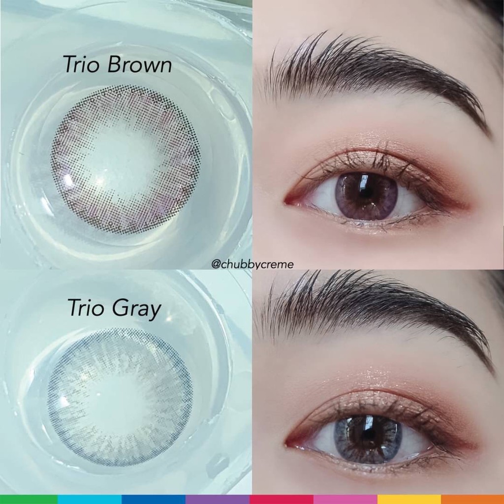 Maxim Trio คอนแทคเลนส์สี รายเดือน แพ็ค 2 ชิ้น(1คู่) สีเทา แบบ 3โทน ค่า ...