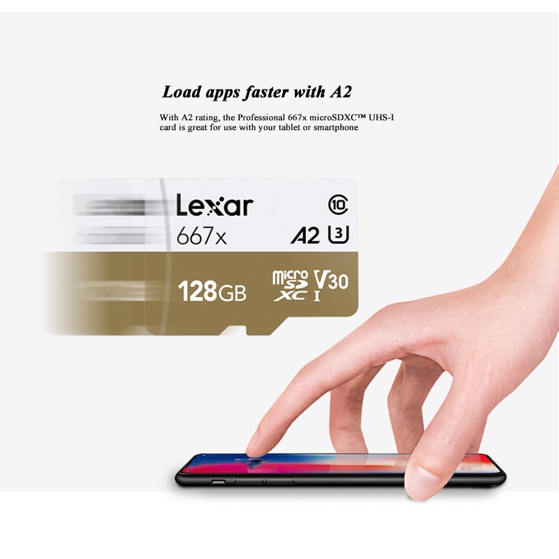 Original Lexar 667x Memory Card A2 High Speed 100MBs 128GB 64GB 256GB ...