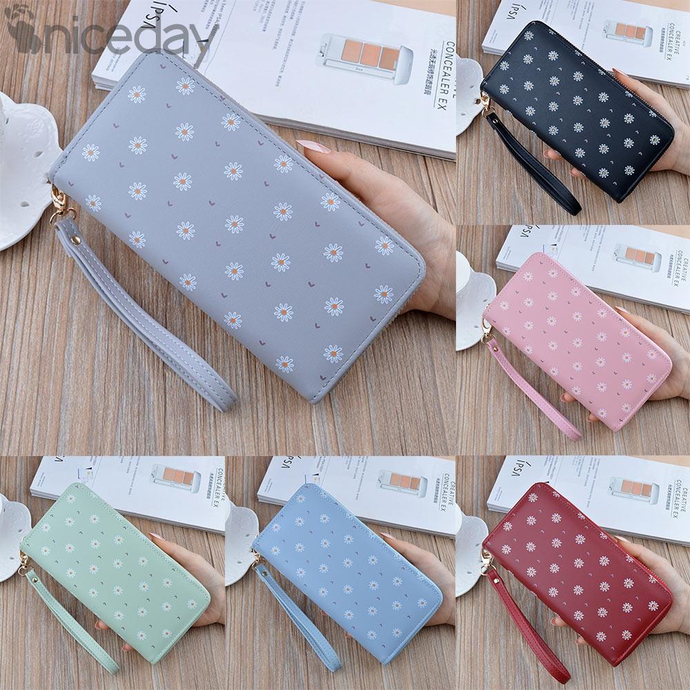 NICEDAY-Women Lady Zip PU Leather Clutch Coin Phone Bag Long Purse ...
