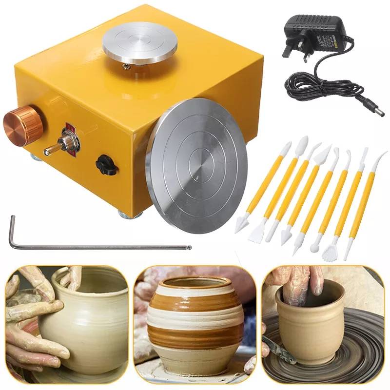 เครื่องปั้นดิน เครื่องปั้นดินเผา art DIY pottery wheel kit mini Pottery ...