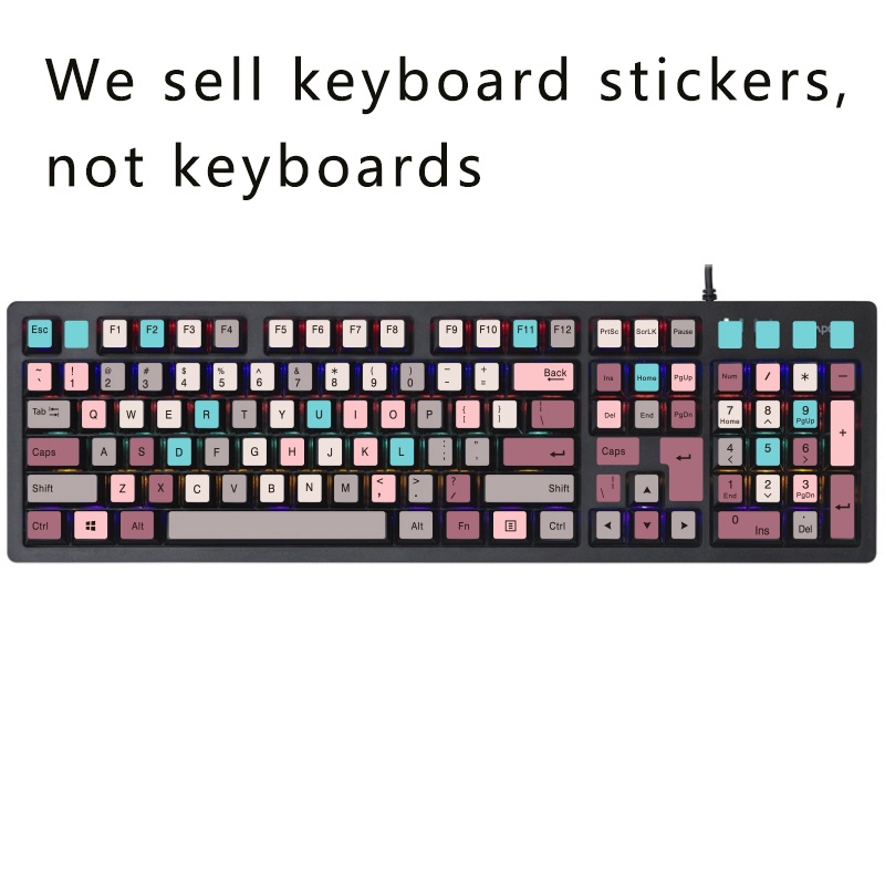 แป้นพิมพ์คอมพิวเตอร์ Creative Cute Pattern Desktop Keyboard Keycap ...